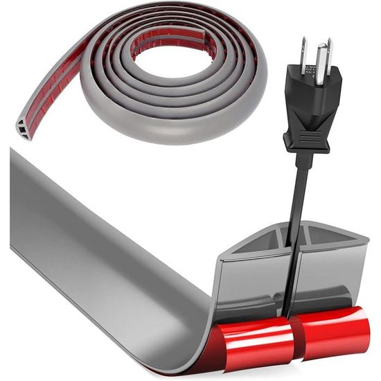Cache Cable Sol, Petit Canal de Câble Flexible, 3.0M x 3cm Protege ...