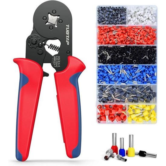 ® Pince À Sertir Avec 1200 Embouts De Câble 0,25-10 Mm²[n940] - Cdiscount Bricolage