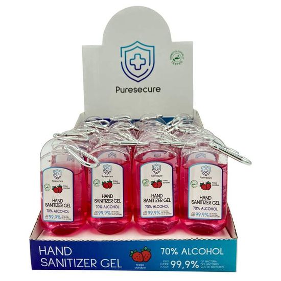 PureSecure - Shelf-Ready Display Gel Hydroalcoolique Senteur Fraise 50 ml (lot de 24 ...