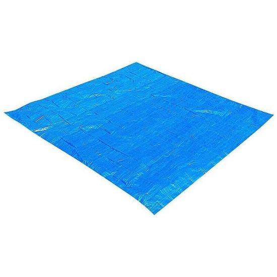 Bâche de sol rectangulaire pour piscine - Bleu - Pliable - Imperméable ...