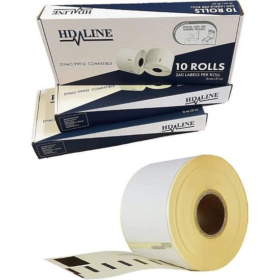 Etiquettes HD Line - Lot de 30 rouleaux - Blanc - 260 étiquettes par ...
