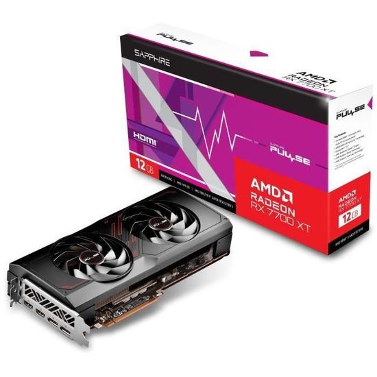 SAPPHIRE - Carte Graphique - PULSE AMD RADEON(TM) RX 7700 XT GAMING ...