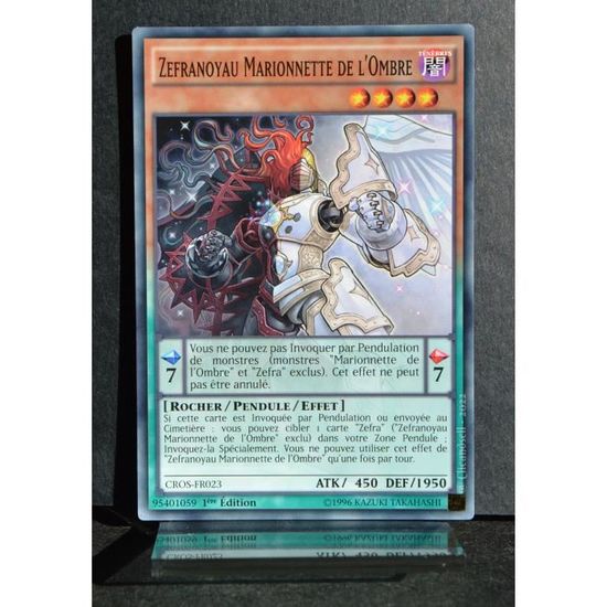 Carte YU-GI-OH CROS-FR023 Zefranoyau Marionnette De L'ombre NEUF FR - Cdiscount Jeux - Jouets