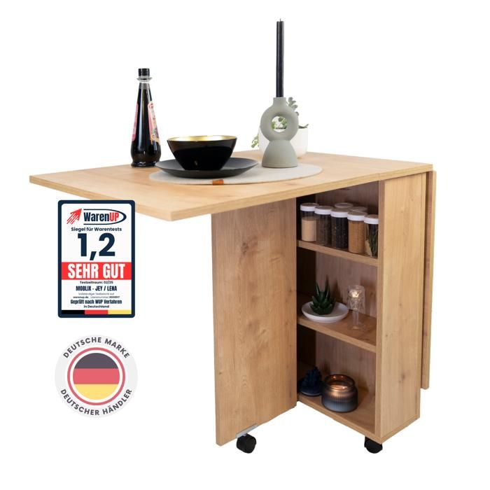 Table pliante "JEY", table à manger, table de cuisine, pliable pour ...