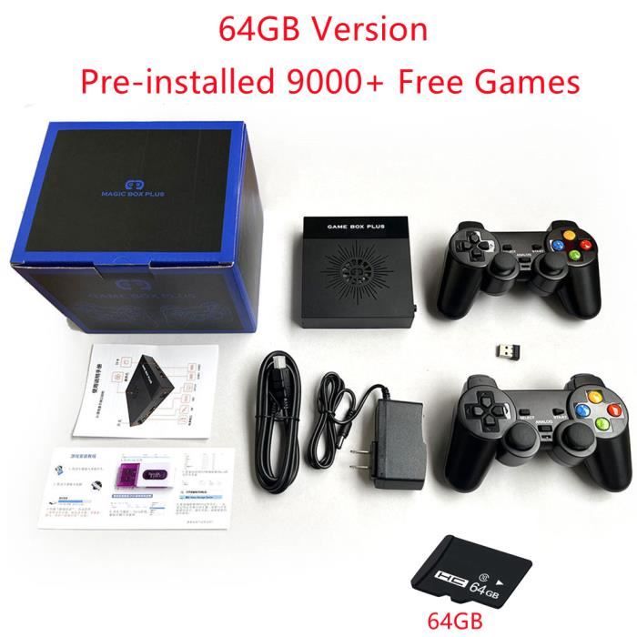 64 Go - Console de jeu vidéo X6 Magic Box Plus, avec 2 manettes sans ...