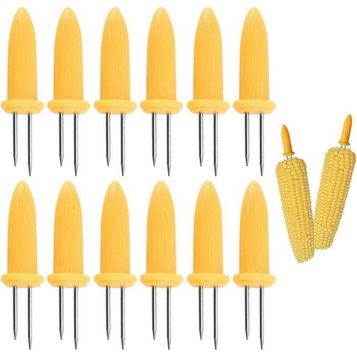 12 morceaux de maïs en épis de maïs en acier inoxydable, maïs en épis ...