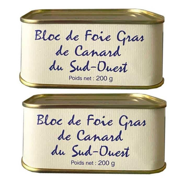 Bloc de foie gras de canard du sud-ouest, 2x200g - Cdiscount Au quotidien