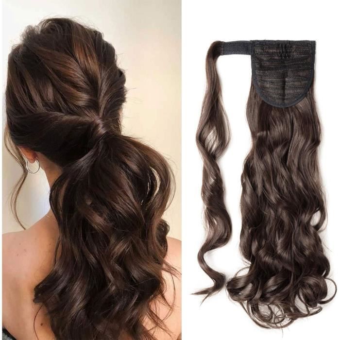 Longue Wrap Around Ponytail Postiche Extension A Clip Cheveux Naturel ...