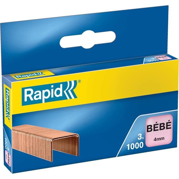 Agrafes Bébé, Longueur 4 Mm, 3000 Agrafes, Agrafe Jusqu'À 15 Feuilles ...