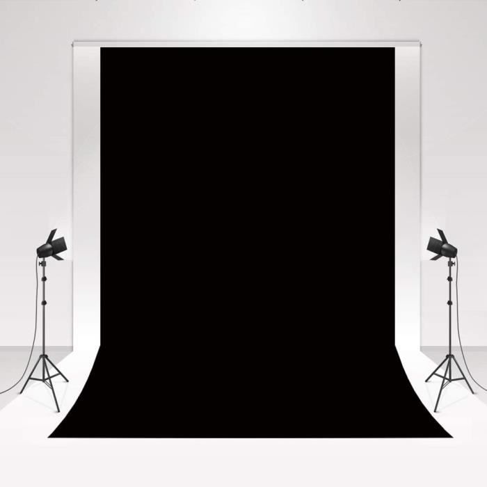 WEYE-Toile de Fond Photographique Noir 1.5x2.2m-5x7ft Noir Pur ...