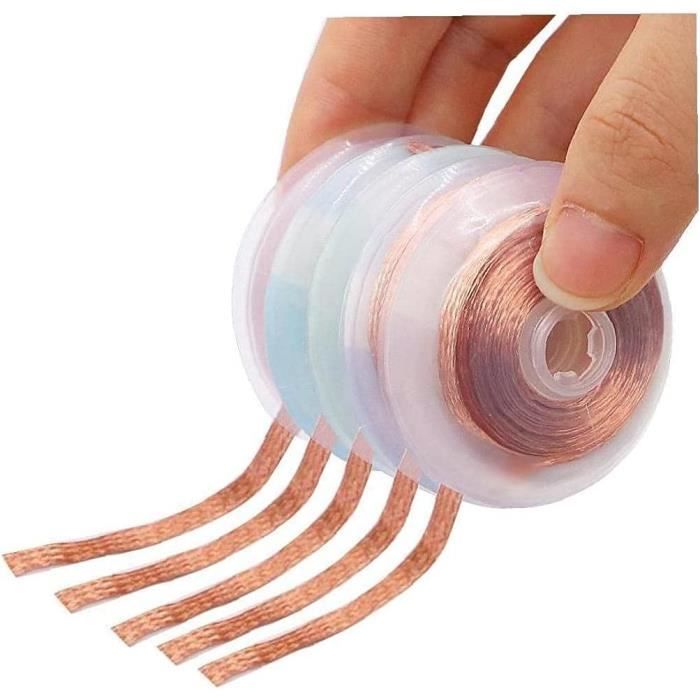 Kit de mèche à dessouder 1.5-2.0-2.5-3.0-3.5mm Ligne d'absorption de ...