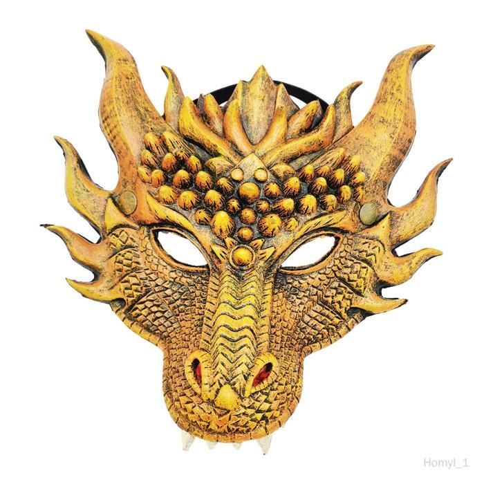 Masque facial de dragon pour Halloween, accessoire de déguisement pour ...