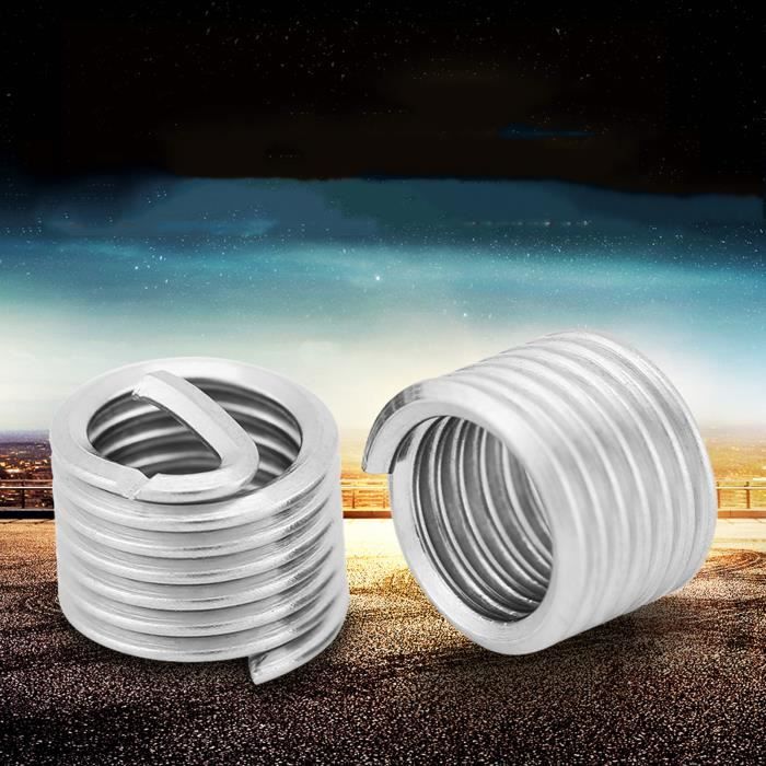 Inserts filetés 100 Pcs Wire Thread Inserts Steel Kit, 304 Stainless ...
