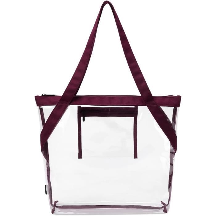 Sac Transparent, Sac Plastique Transparent Grand Sac Fourre-Tout Femme ...