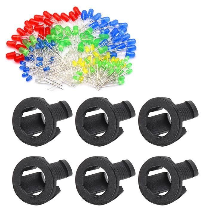 Porte-diode - EJ.LIFE - 200PCs - Plastique Noir - 5mm - Durable et ...