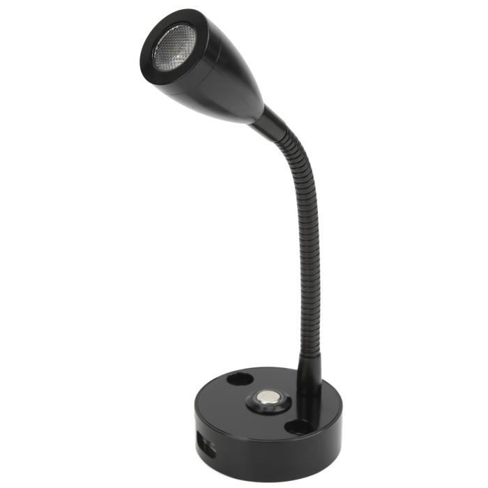 MOO Lampe De Lecture À Led Liseuse Rv Cou Flexible 3 Couleurs 12‑24V 3W ...