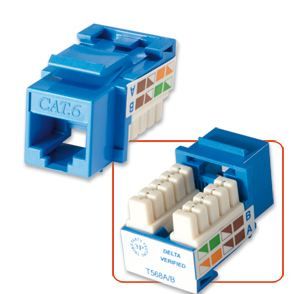 Module Keystone cat.6 UTP RJ45, bleu, T568A/B - Cdiscount Informatique