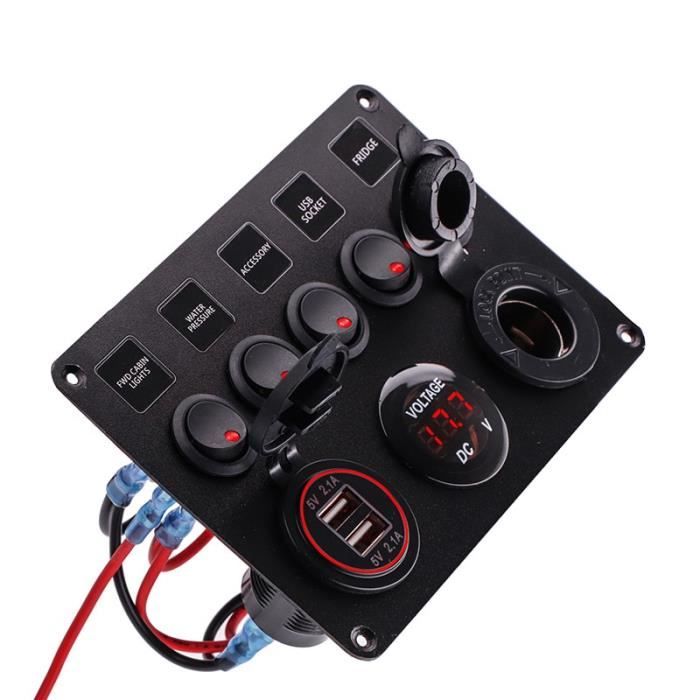 Red Panneau De Commutation Led Avec Double Port Usb Commutateurs De
