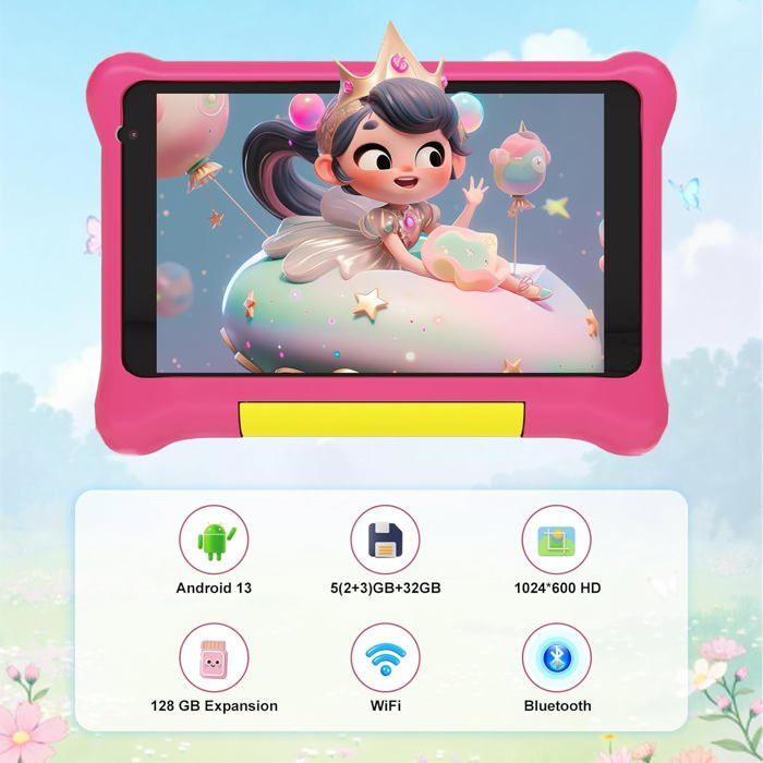 Tablette Enfants 7 Pouces,Android Tablette pour Enfant 5GB RAM 32GB ROM ...