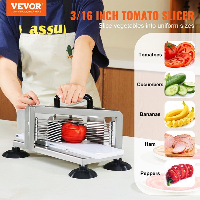 Coupe-tomates Commercial, trancheuse à tomates 4,8 mm, inox robuste ...
