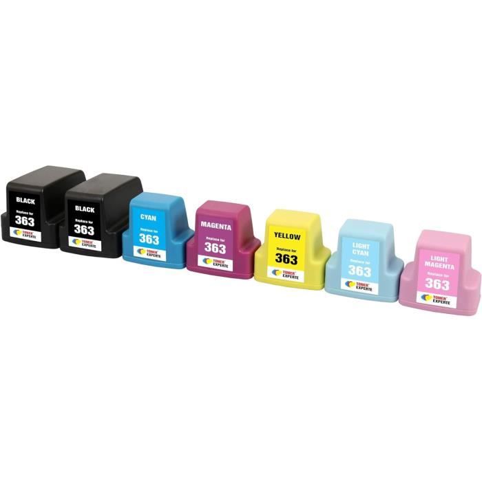 Pack 7 Xl Remplacement Pour Hp 363 Cartouches D'Encre Compatibles Pour ...