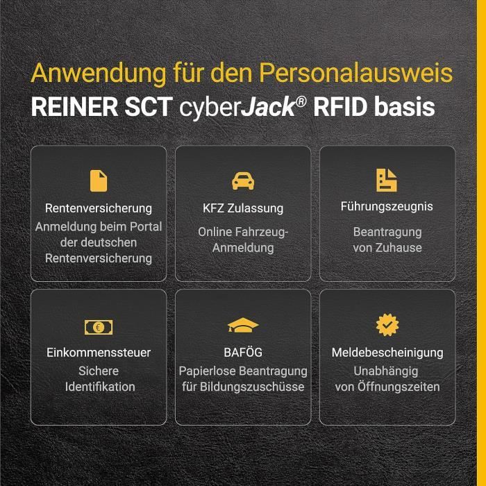 CyberJack RFID Basis - lecteurs de Cartes à Puce (USB 2.0) A651 ...