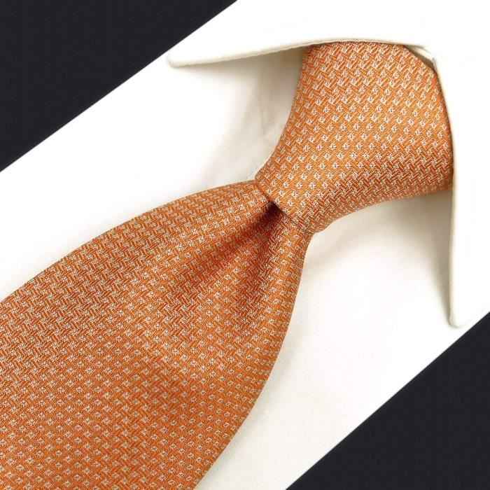 Cravate - TRAHOO - Extra Longue - Orange - Microfibres de haute qualité Extra Long Cravate 160cm ...