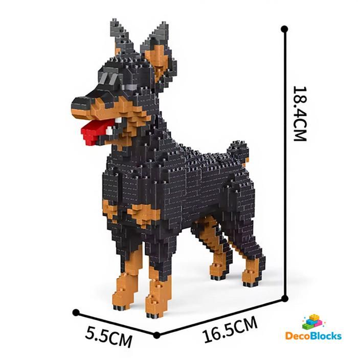 Chien Doberman – Kit de Construction en Micro-Blocs – 988 pièces ...