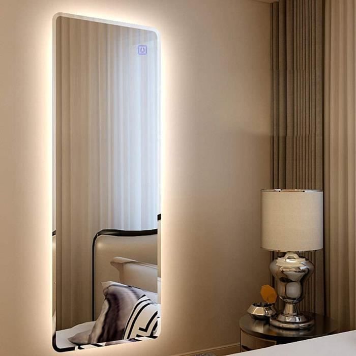 Miroir LED Miroir Lumineux Dressing Miroir Mural Complet du Corps ...
