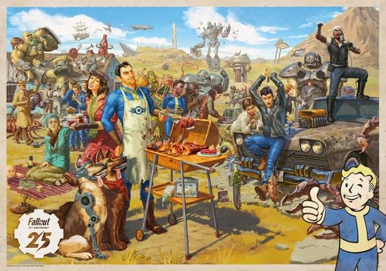 Puzzle de Jeu Fallout 25e Anniversaire Puzzles Illustration de Jeu pour ...