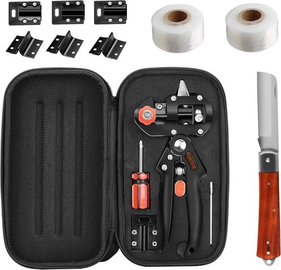 Kit de greffage 2 en 1, sécateur, greffe en V et greffe en U, idéal ...