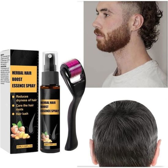 Kit de Repousse des Cheveux 30ml Spray Pousse Barbe Coffret pour une ...
