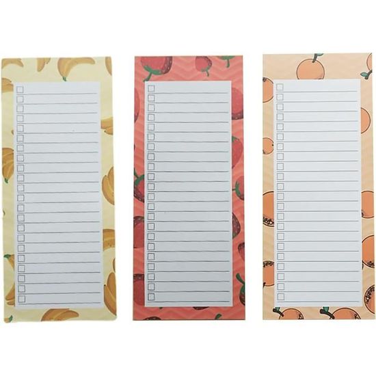 Bloc Notes Magnétique,3 Pack Blocs Notes Magnétiques Liste De Courses ...