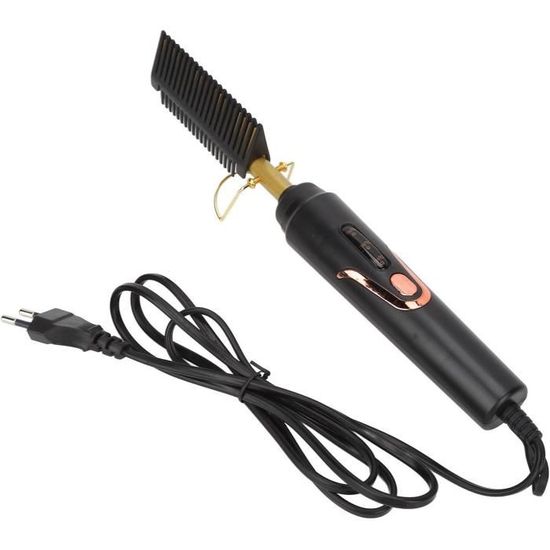 Peigne Chauffant Électrique 2 En 1, Peigne À Lisser Les Cheveux Pour Perruque De Cheveux Secs Et ...