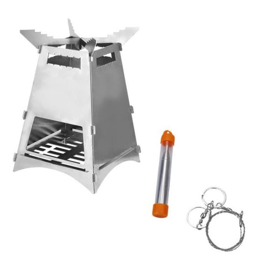 3pcs / ensemble poêle à brûler durable à bois robuste cuisiniere ...