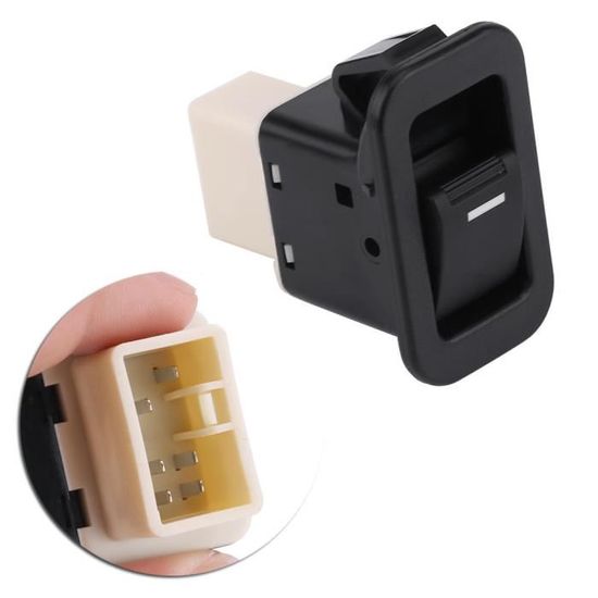 Qiilu Interrupteur de lève-vitre électrique Bouton de commutation de commande de fenêtre ...