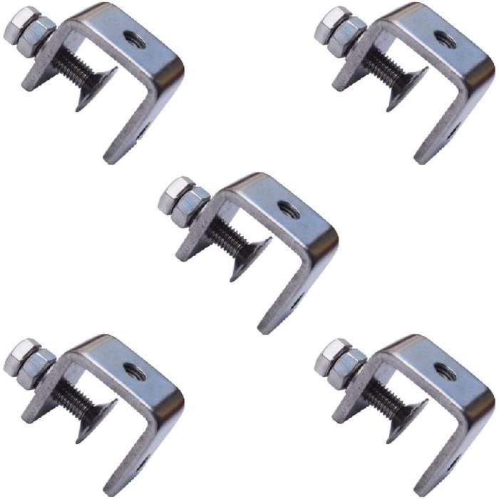 5 Pièces Pince Robuste Acier Inoxydable, Serre Joints C Pince Fixation ...