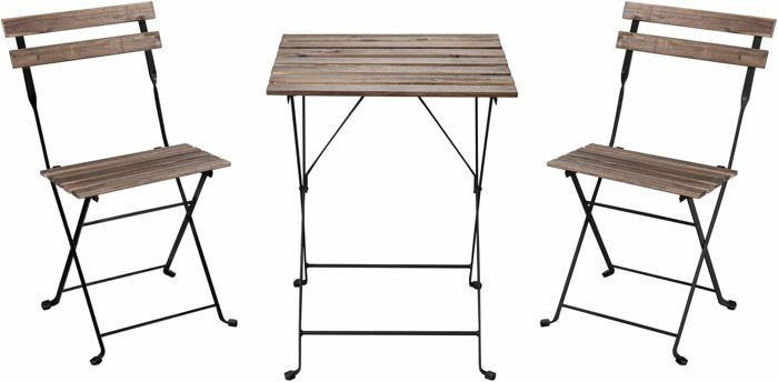 Ensemble bistrot avec Table et chaises, Noir, Small.[Q434] - Cdiscount Jardin