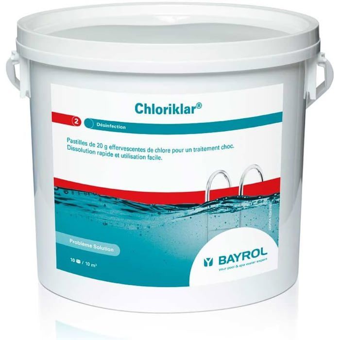 Traitement chlore choc CHLORIKLAR Bayrol seau de 5kg Bayrol 223111416 ...