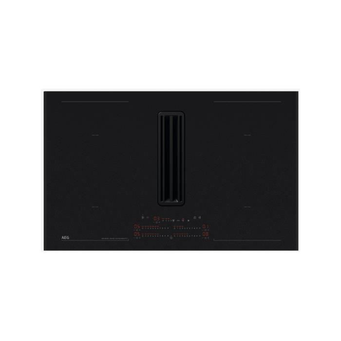 Plaque induction hotte intégrée aspirante AEG saphir matt serie 8000 ...
