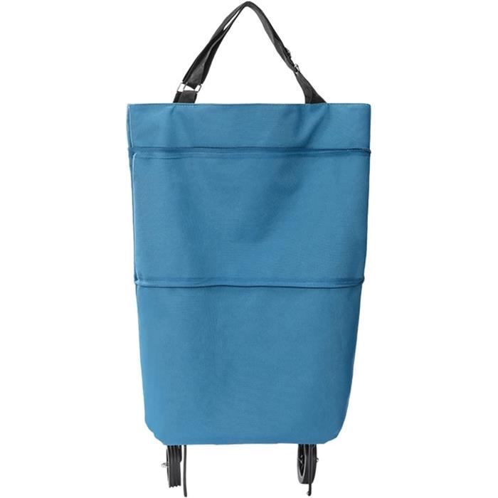 Chariot de Courses Pliable Portatif Chariot de Courses Grande Capacité ...