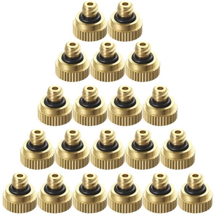 Generic 40Pcs en Laiton Brumisation Buse Buse D' Irrigation Brouillard Basse Pression Buse De ...