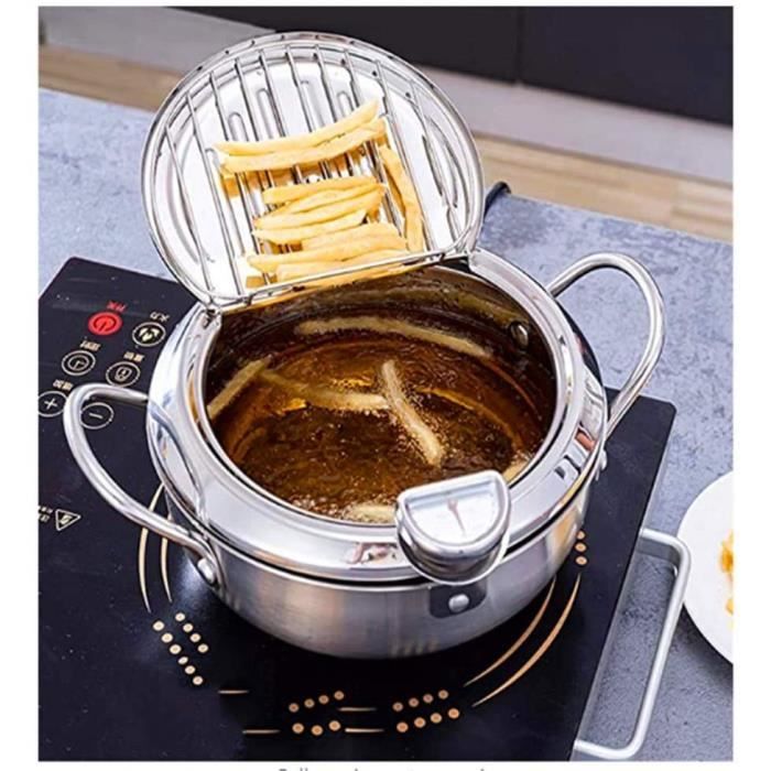 Friteuses GLLCYL Mini Friteuse Electrique, Casserole Antiadhésive en ...