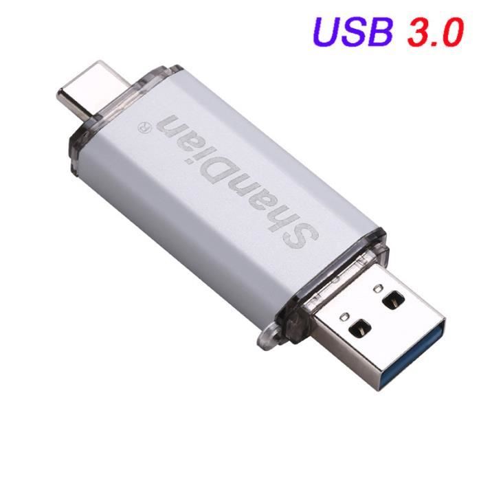 Clé USB - Silver - 64 Go - USB 3.0 OTG Type-C - Lecteur Flash ...