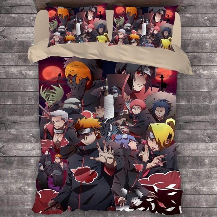 Nouveau Naruto parure de lit double pleine reine King Size Itachi ...