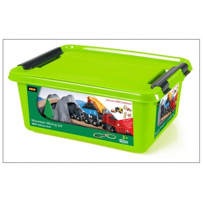 Jouet - BRIO - Ensemble circuit Brio La mine de charbon avec battery ...