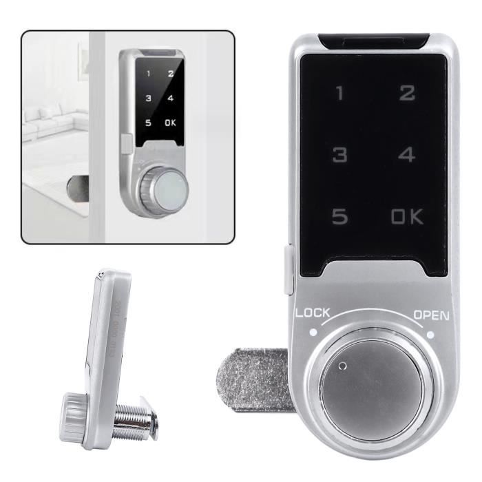 Cikonielf Serrure d'armoire à clavier numérique à mot de passe tactile Kit de Serrure D'armoire ...