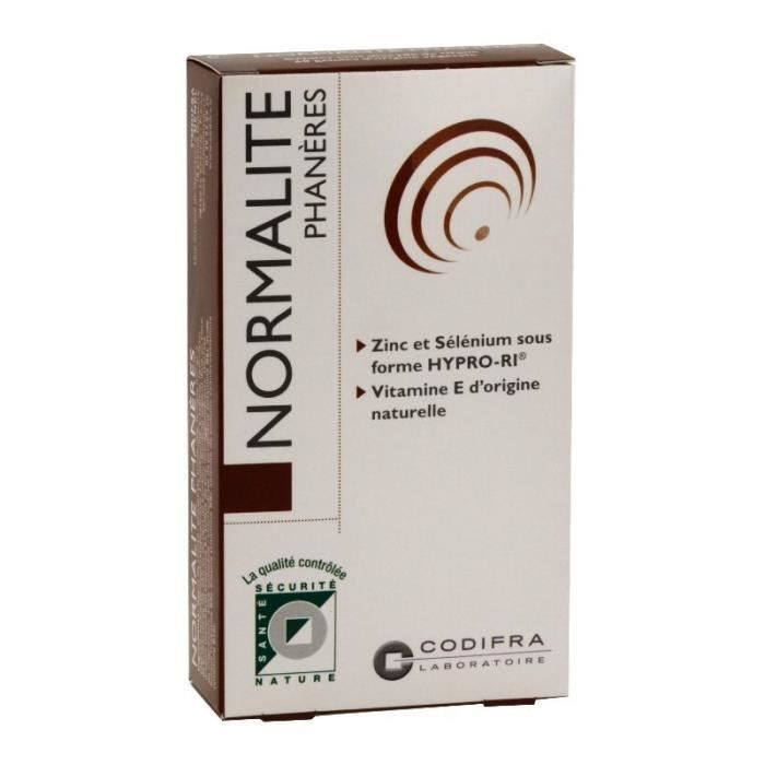 Normalite phanères cheveux et ongles 60 gélules - Cdiscount Sport