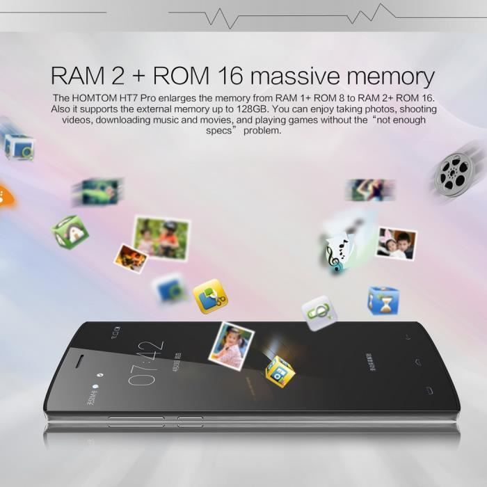 4G Smartphone Android 16Go 13Мп ROM caméras Dual SIM Smart geste ...