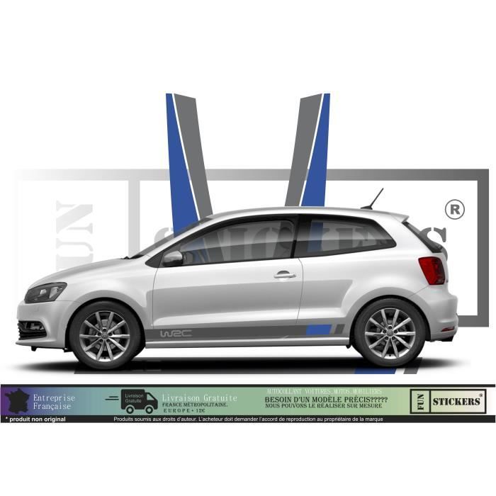 Volkwagen Polo WRC #1 rally Kit Complet - Tuning Sticker Autocollant ...